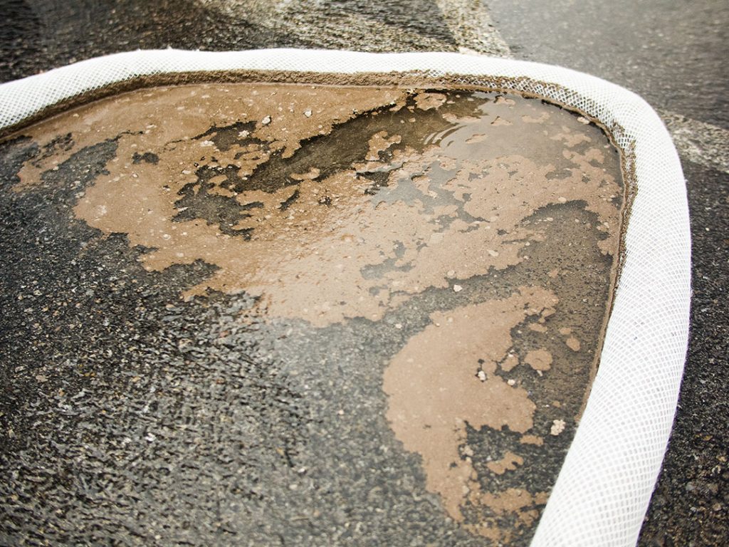 Concrete Slurry Sock - Prevent Saw Cut Concrete Slurry Runoff