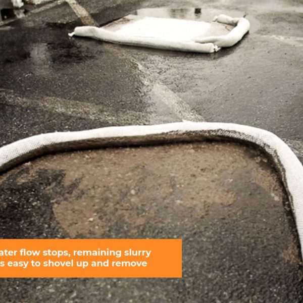 Concrete Slurry Sock - Prevent Saw Cut Concrete Slurry Runoff