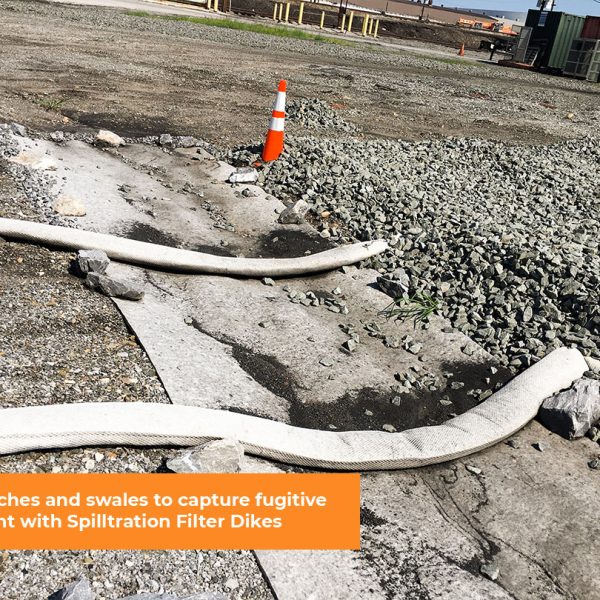 13' Oil & Sediment Filter Dike - Captures Oil, Sediment, and Debris