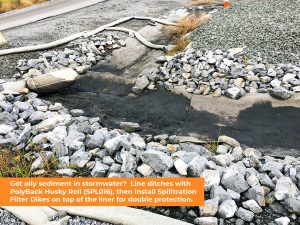 13' Oil & Sediment Filter Dike - Captures Oil, Sediment, and Debris
